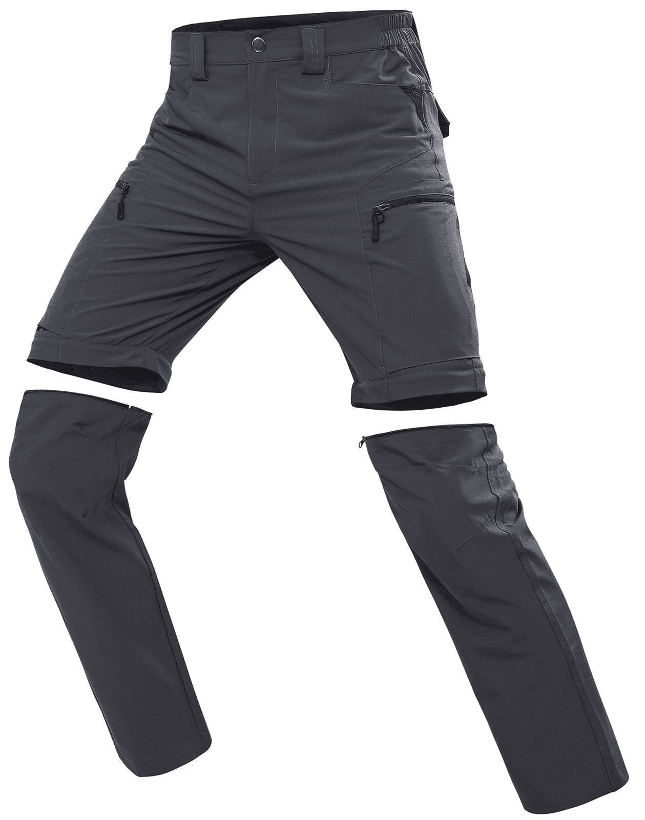 Hiauspor Men s Convertible Pants Quick Dry Zip Off Lightweight for Hiking Fishing Outdoor Safari with 6 Pockets Grey XXL Walmart