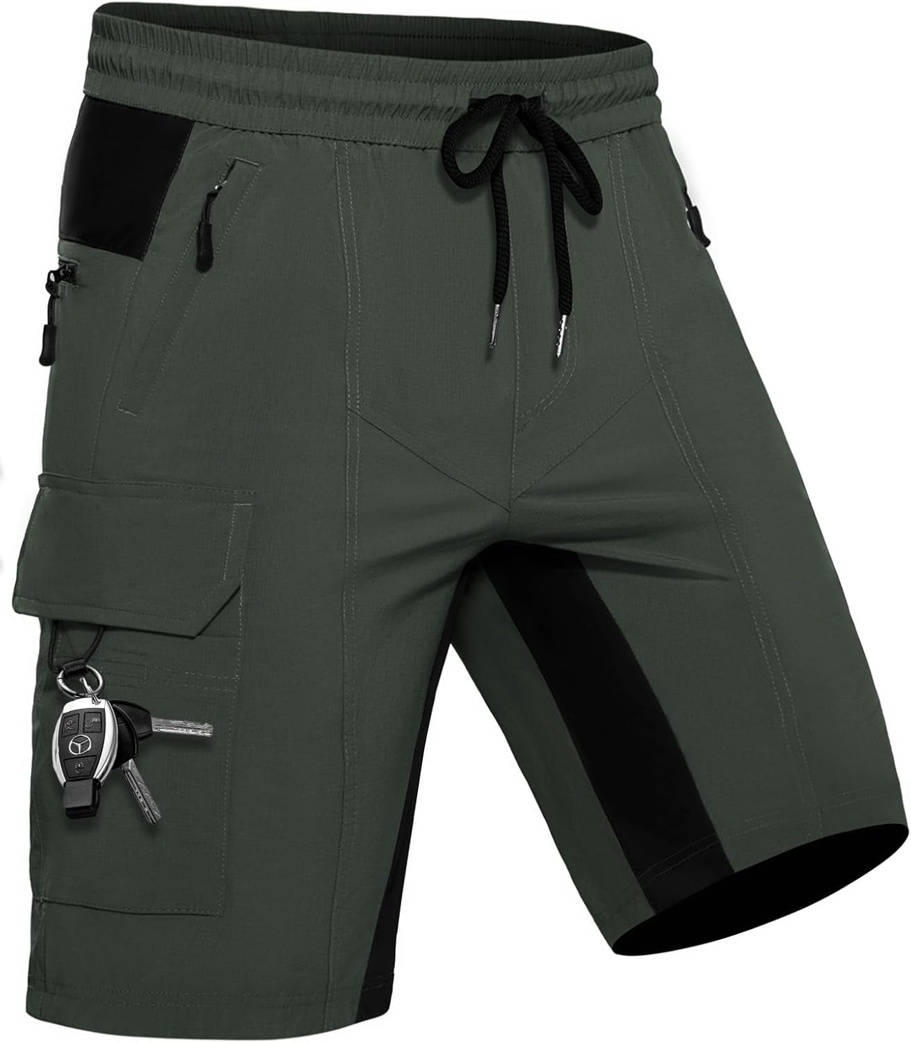 Hiauspor Men's Loose Quick Dry Shorts with 5 Pockets for Cycling Hiking ...