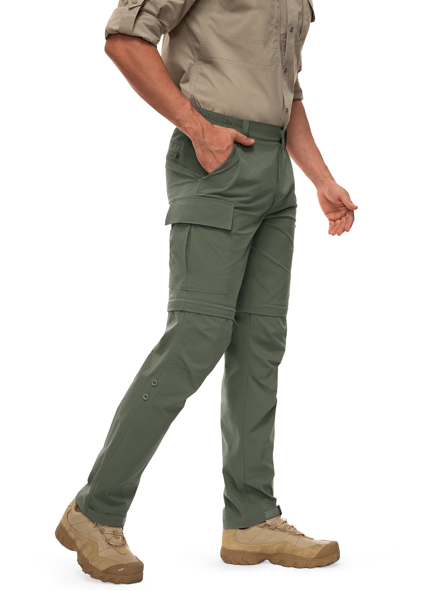 Hiauspor Men's Lightweight Convertible Hiking Pants, Quick Dry, Zip Off ...