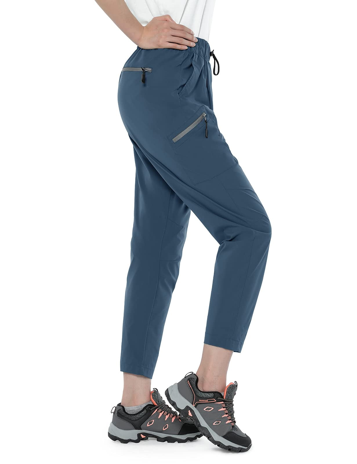 Hiauspor Womens Cargo Pants with 5 Pockets Water Repellent Quick Dry ...