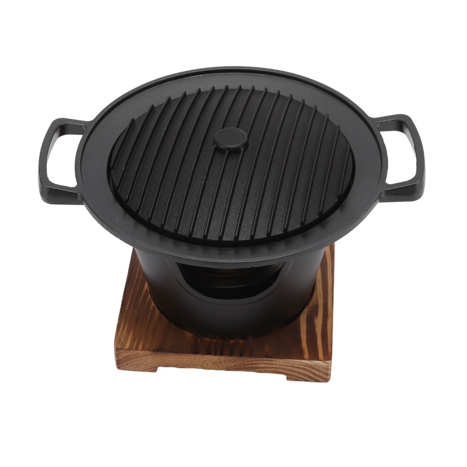 Hibachi Grill Smokeless Wooden Frame Charcoal Grill for Camping Home ...