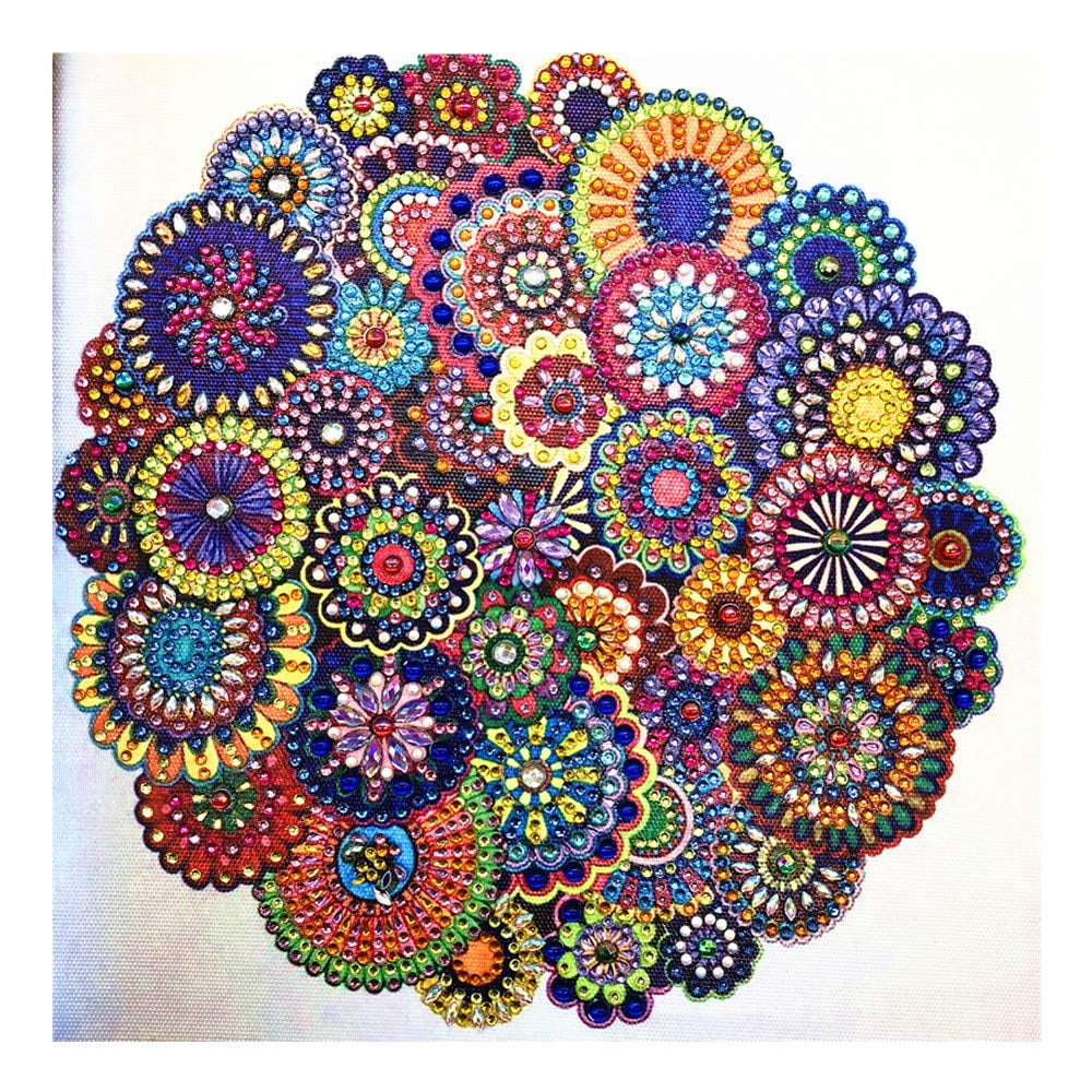 Hibah Diamond Painting DIY 5D Special Shape Rhinestone, Mandala Flower ...