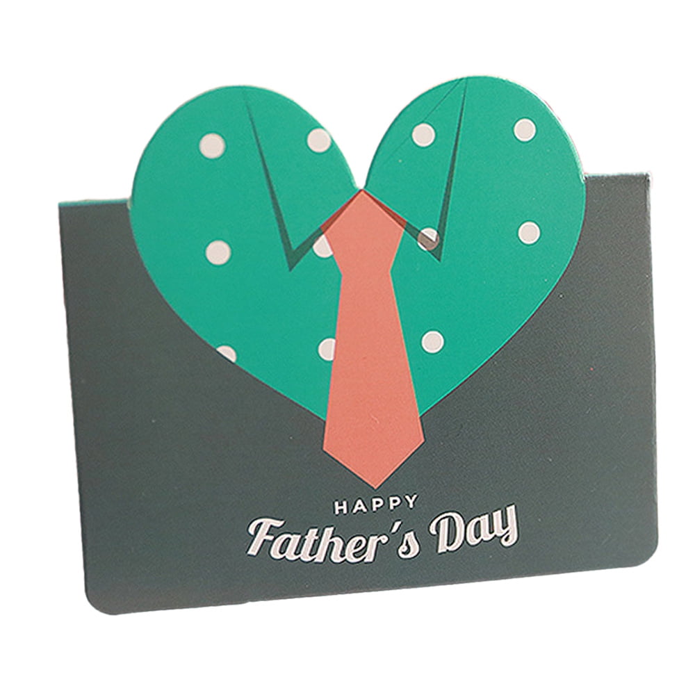 Hibalala 100Pcs Father's Day Heart Greeting Cards Foldable Love Heart ...