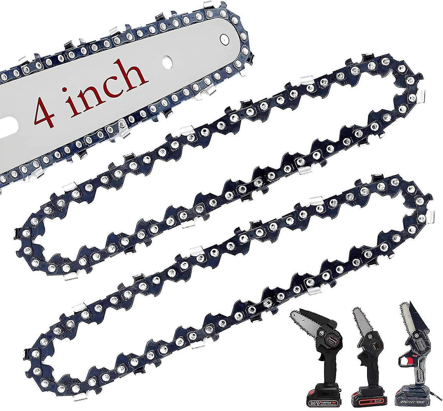 Hibalala 2 Packs Mini Chainsaw Chain, 4 Inch Replacement Chains ...