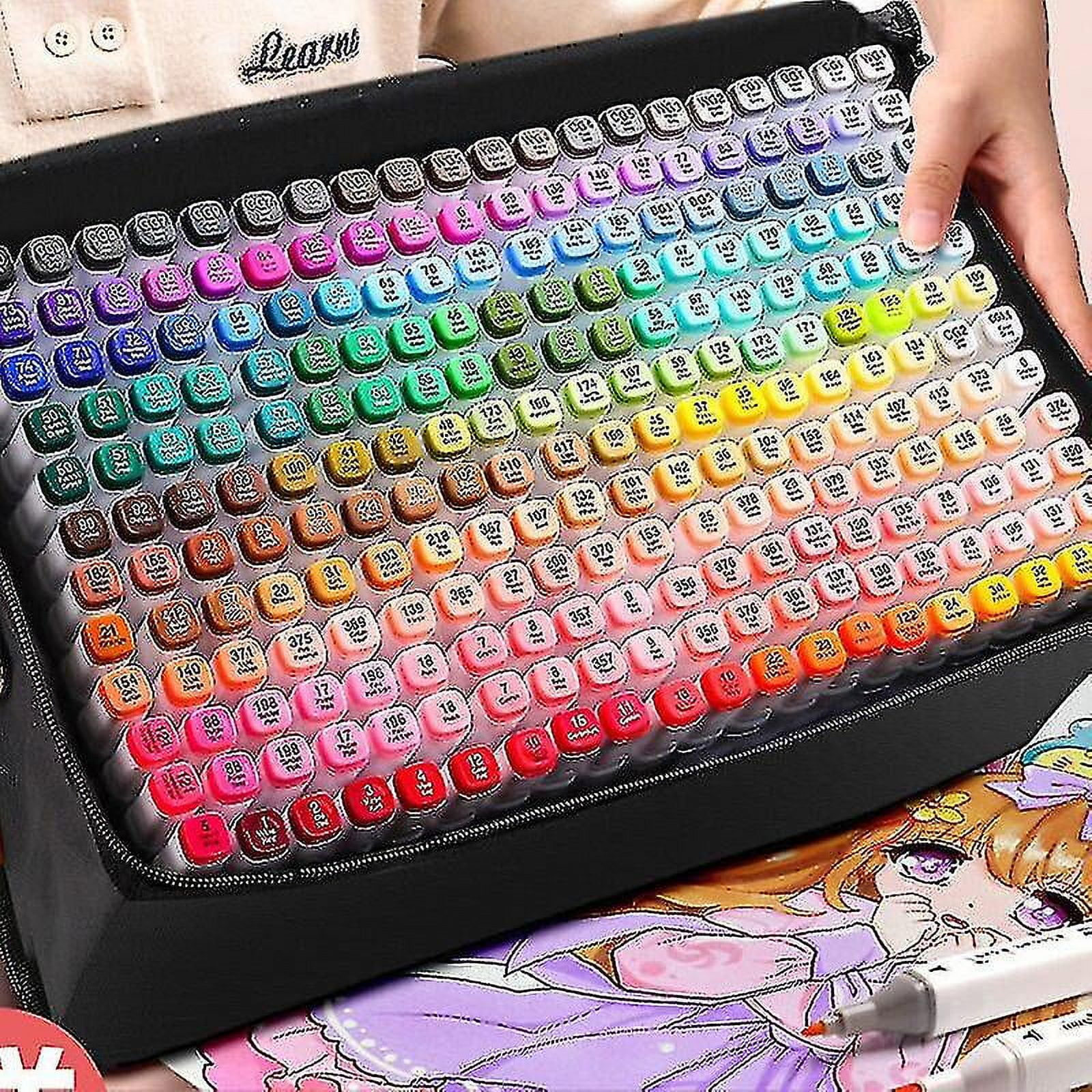 Schan Professional 80 Color Set Alcohol Markers, Double Tip Art ...