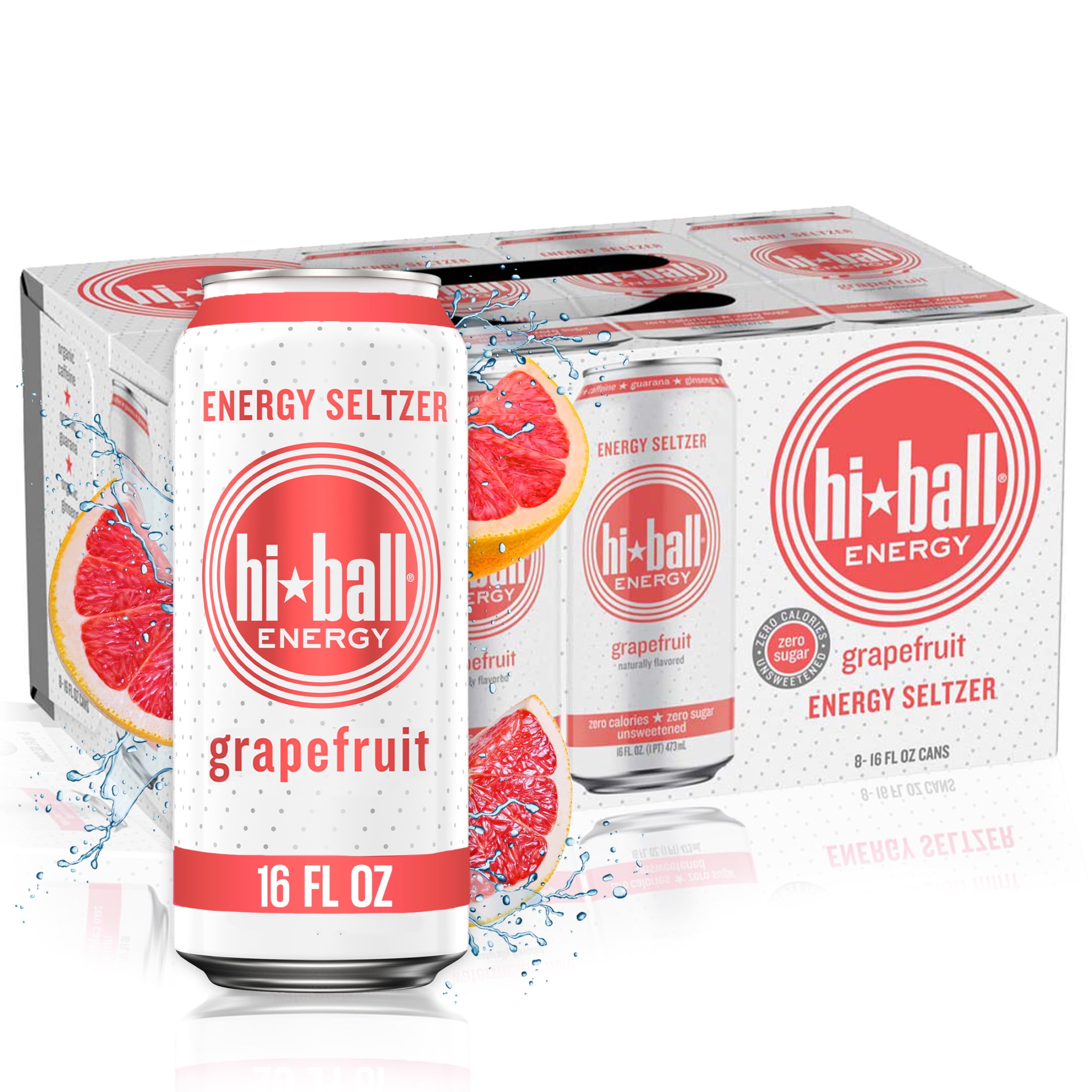 Hiball Energy Grapefruit Sparkling Energy Water, Zero Sugar and Zero ...