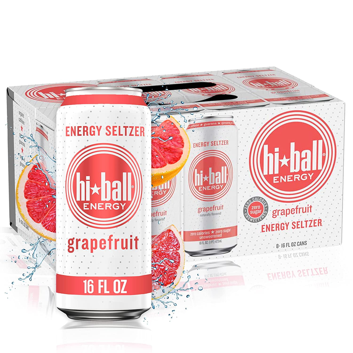 Hiball Energy Seltzer Water, Caffeinated Sparkling Water Made with Vitamin B12 and Vitamin B6 ...