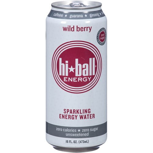 Hiball Energy Wild Berry Sparkling Energy Water, Zero Sugar and Zero Calorie Energy Drink, 16 ...