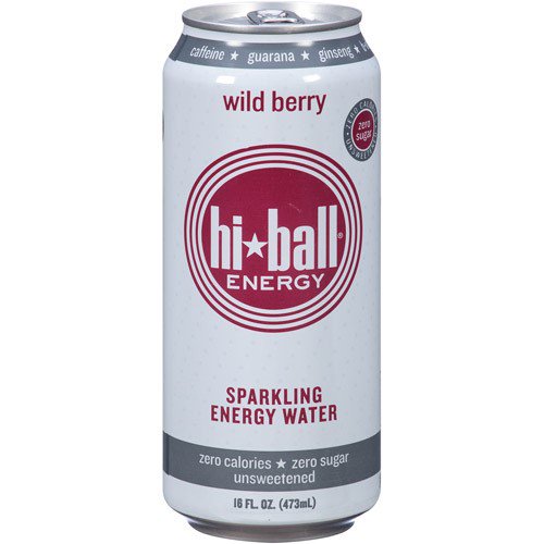 Hiball Energy Wild Berry Sparkling Energy Water, Zero Sugar and Zero Calorie Energy Drink, 16 ...