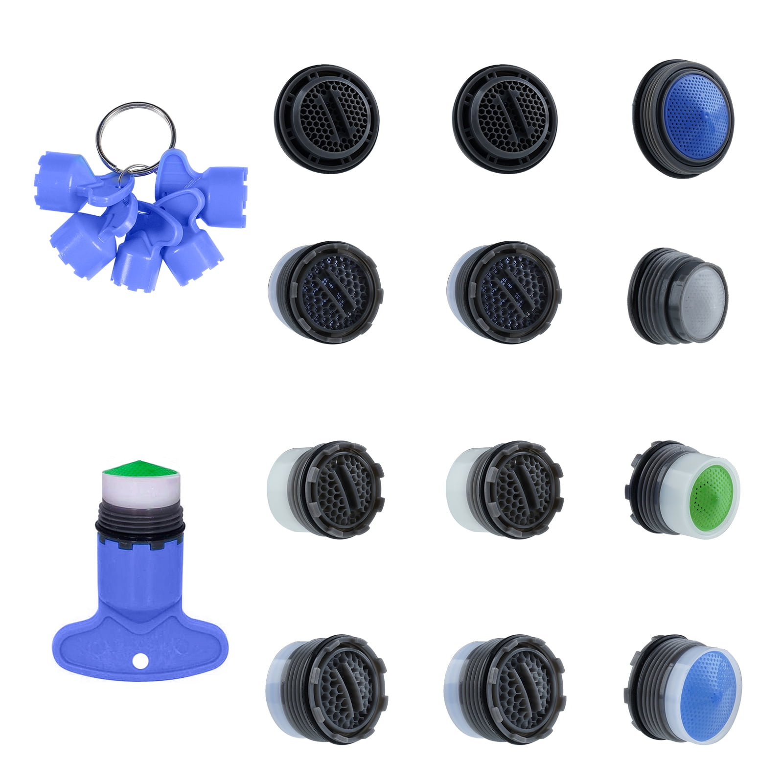 Hibbent 12PCS Faucet Aerators for Cache with 6PCS Removal Wrench Tools ...