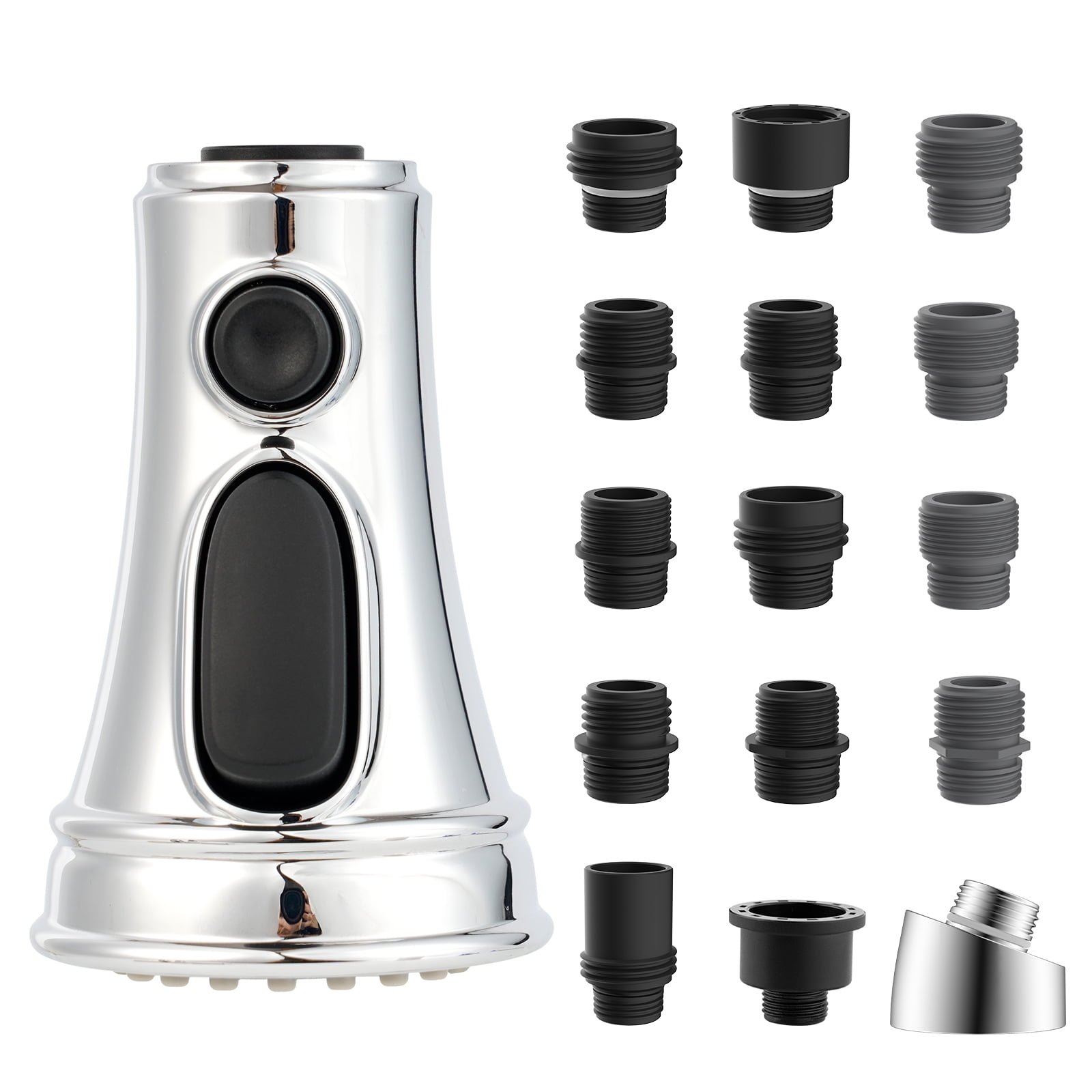 Hibbent Kitchen Faucet Spray Head Replacement - 3-Function Pull Down ...