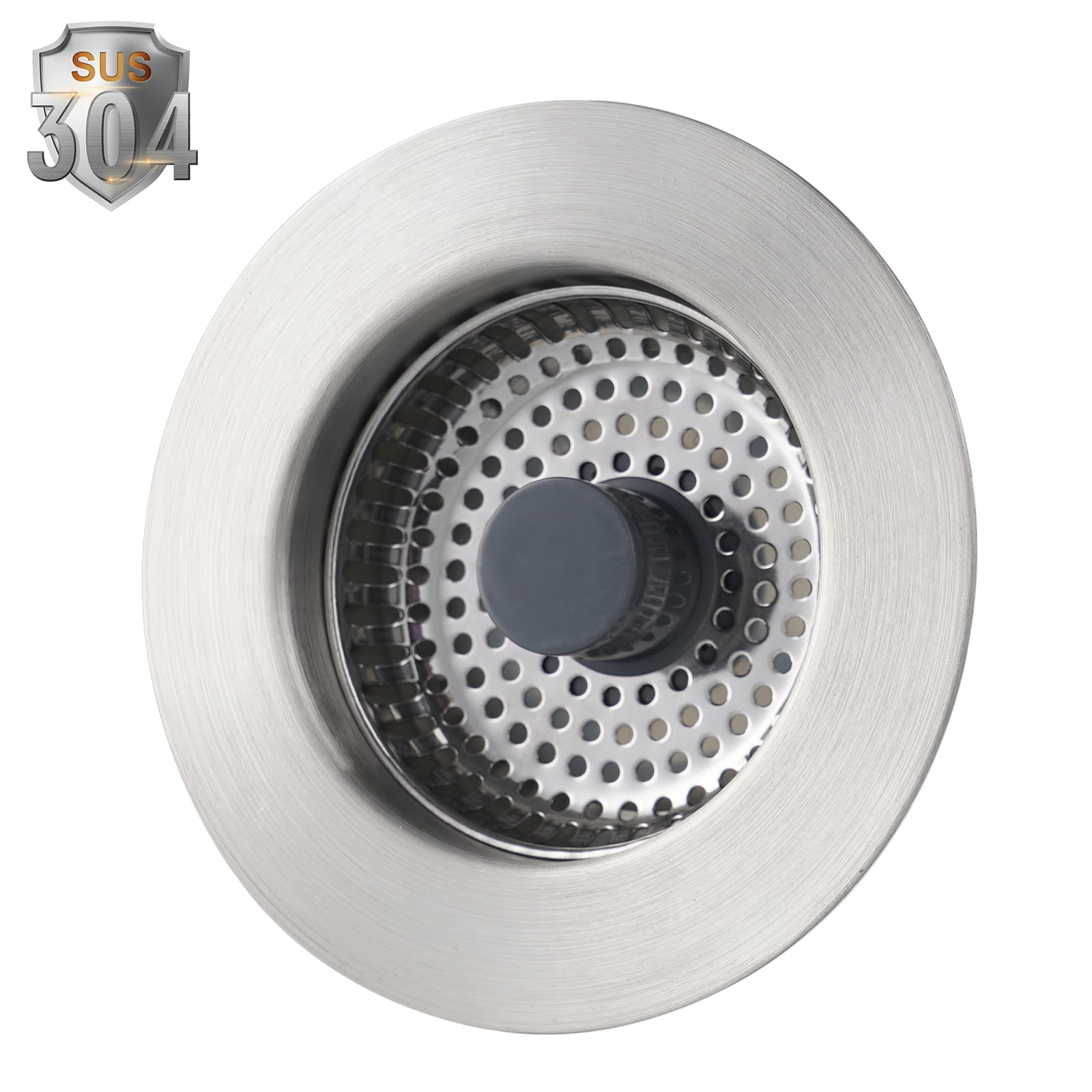 Hibbent Universal 3 in 1 Metal Kitchen Sink Drain Strainer, Upgraded ...