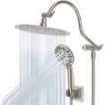 Hibbent Metal Shower Head - 10'' High Pressure Rainfall with Handheld ...