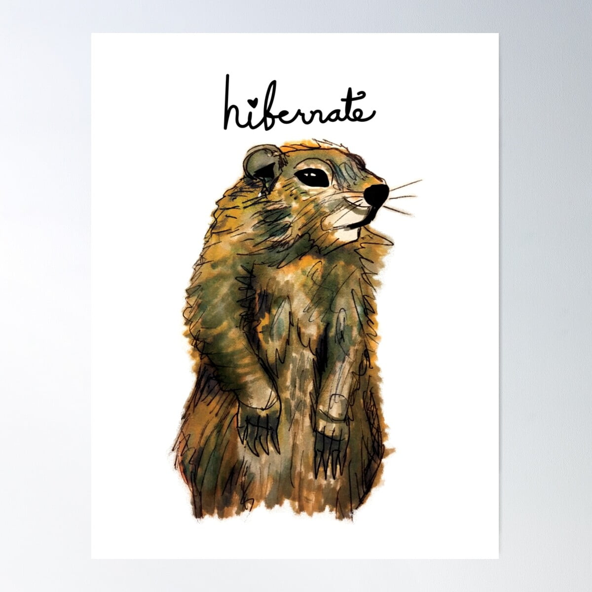 Hibernate Poster Wall Art, Modern Wall Decor For Living Room Bedroom ...