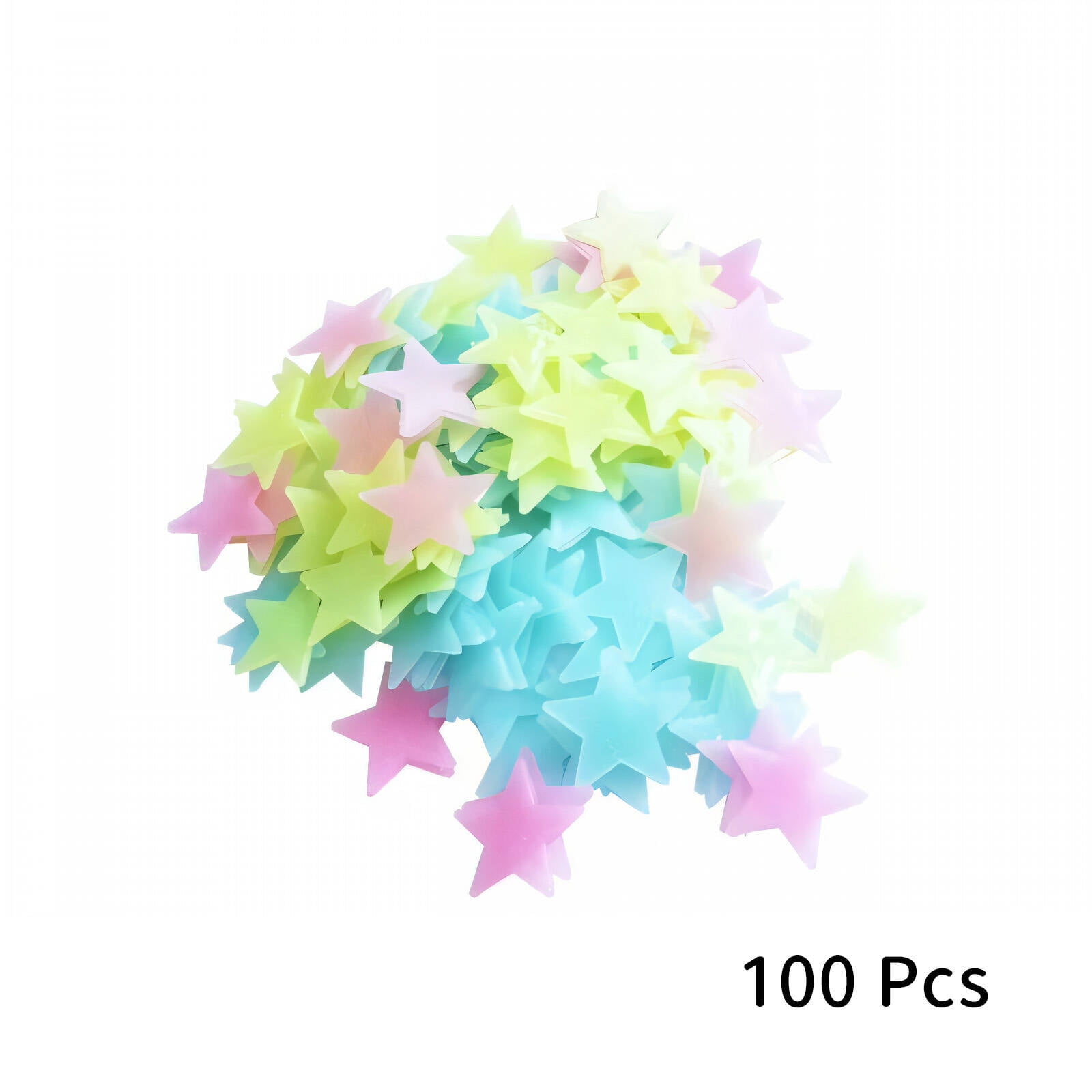 Hibibud 100 Pieces Glow in the Dark Stars,Fluorescen Glow in the Dark ...