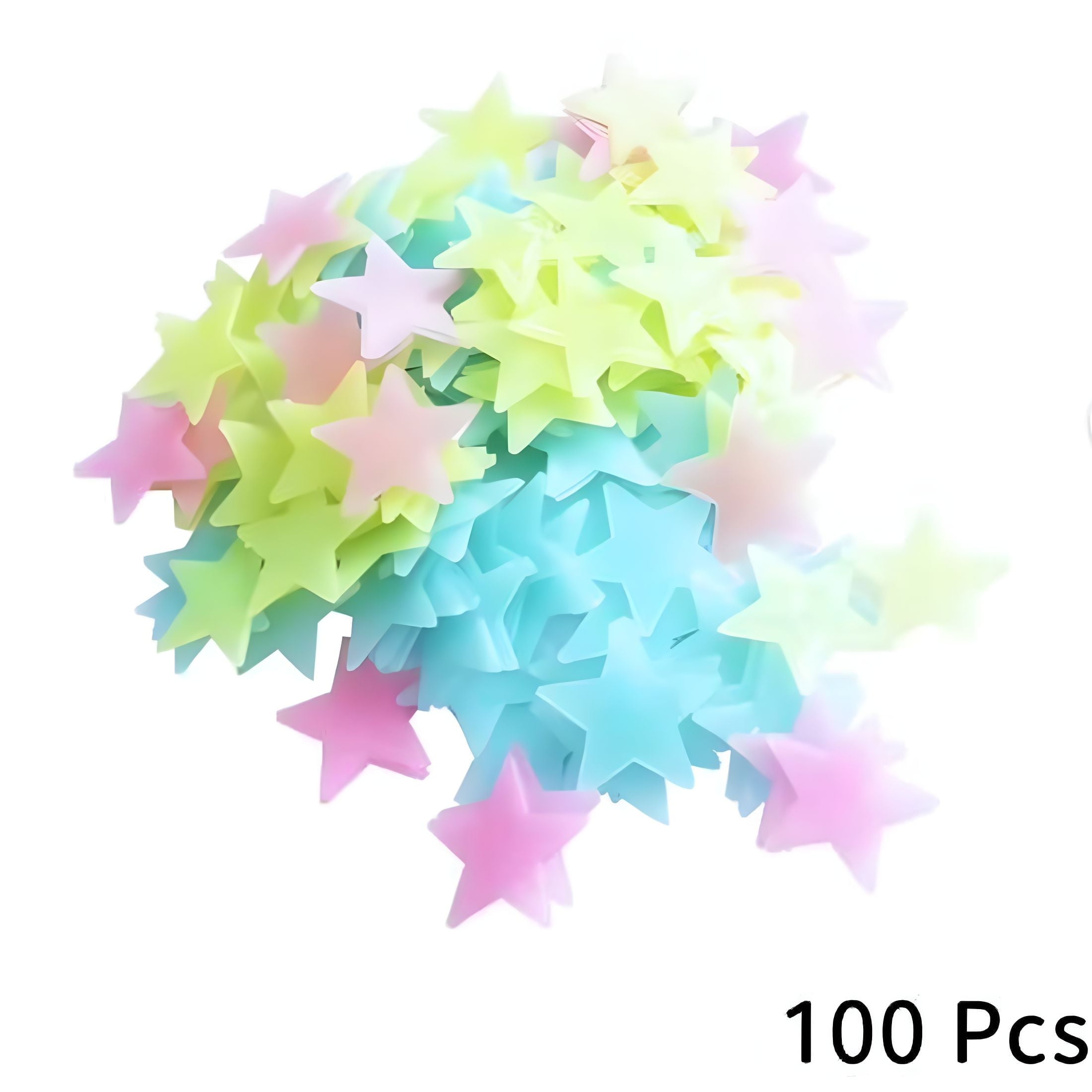 CCOCC 100 Pieces Glow in the Dark Stars,Fluorescen Glow in the Dark ...