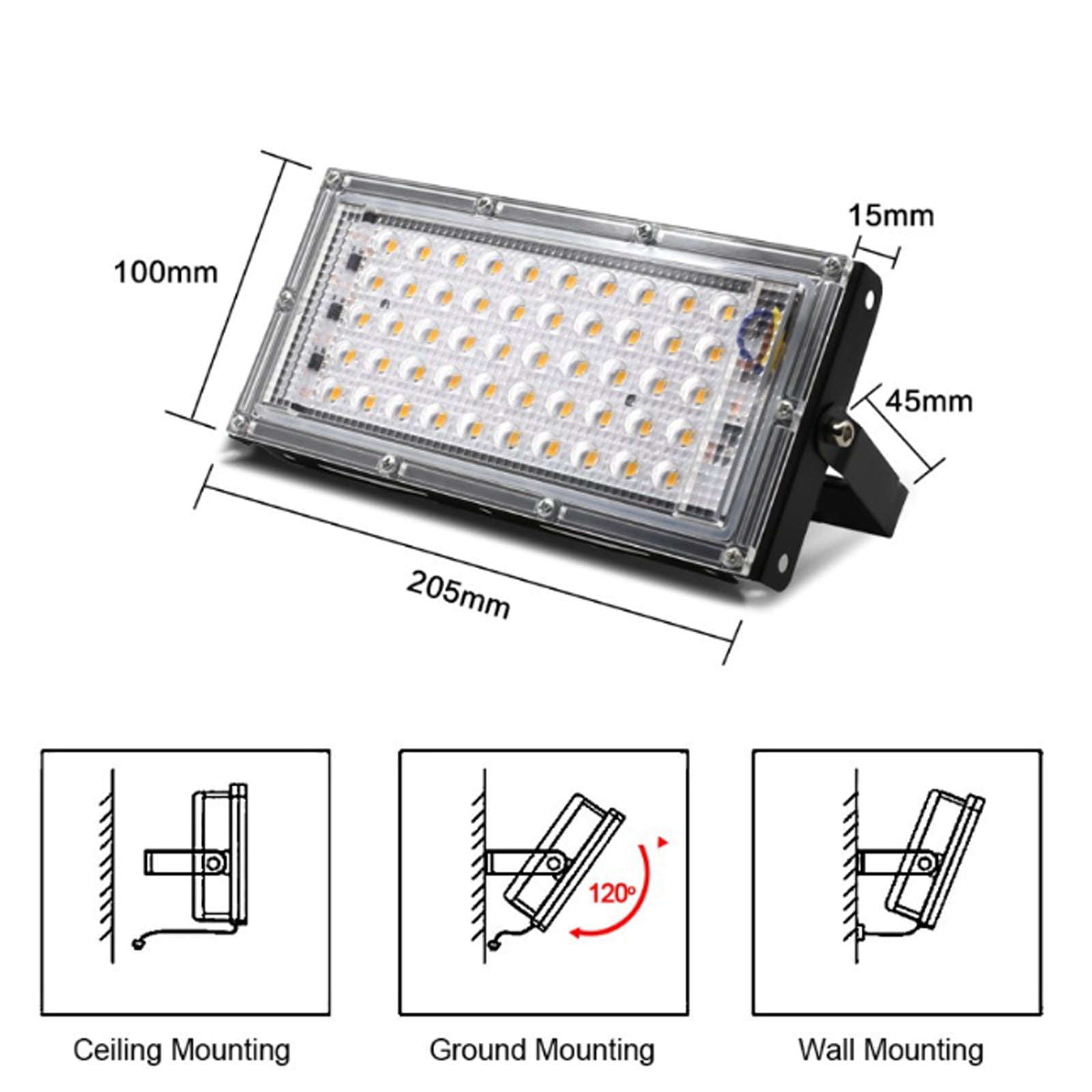 Hibibud 2Pcs Black Light,High-Intensity Blacklight Fixture,95nm UV ...