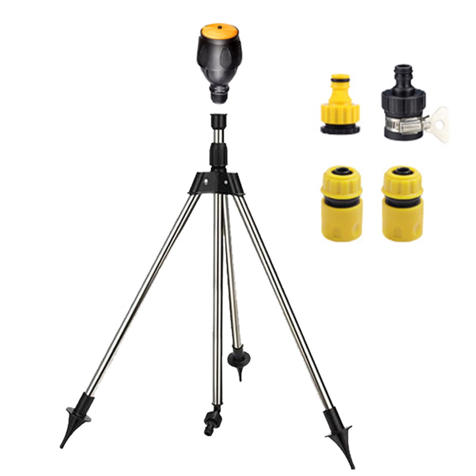 Hibibud Sprinkler 360 Degree Rotating Tripod Sprinkler Stainless Steel ...