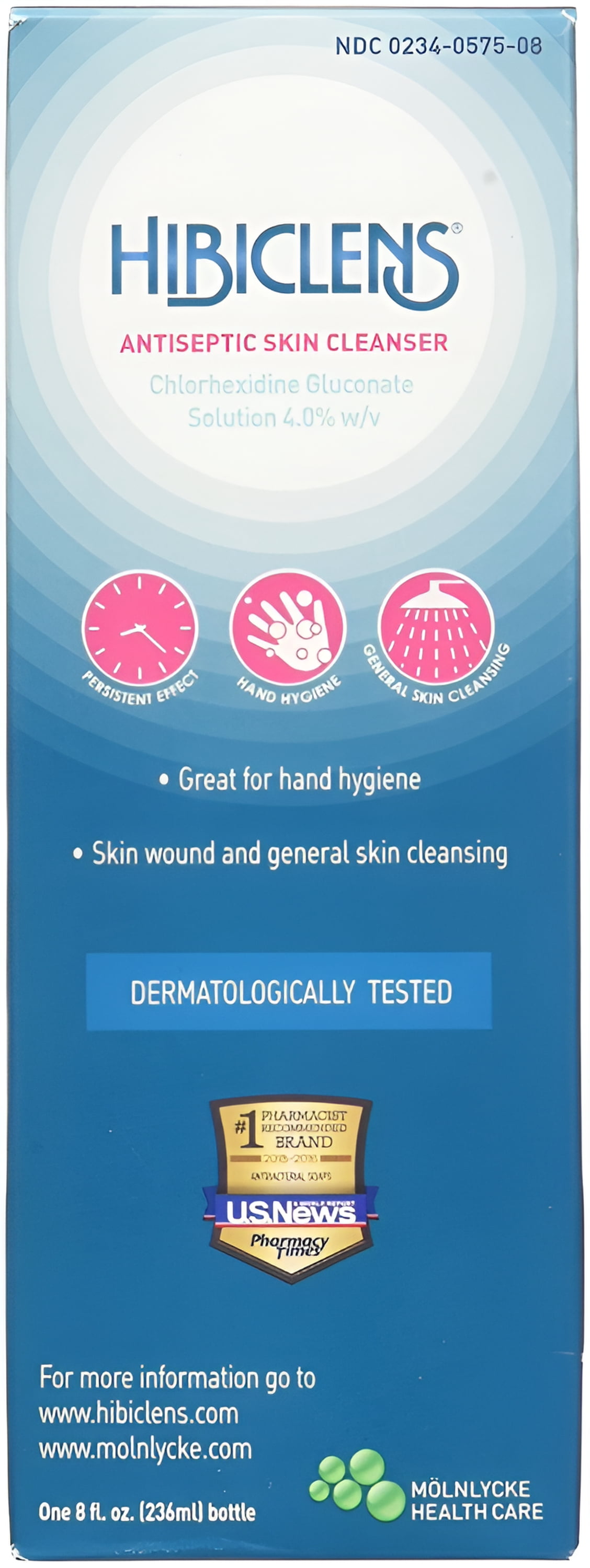 HIBICLENS Antibacterial Antiseptic Skin Cleanser, 8 Fl Oz, 4% CHG Soap ...