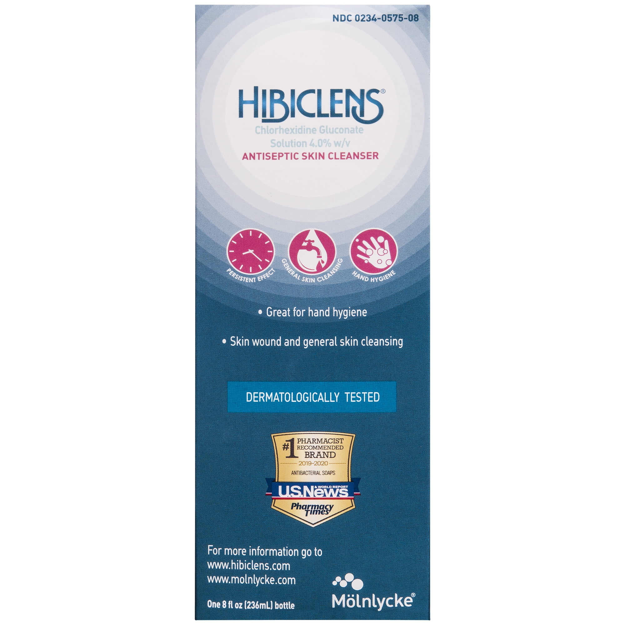 Hibiclens Antimicrobial Liquid Antiseptic Soap and Skin Cleanser, 8oz ...