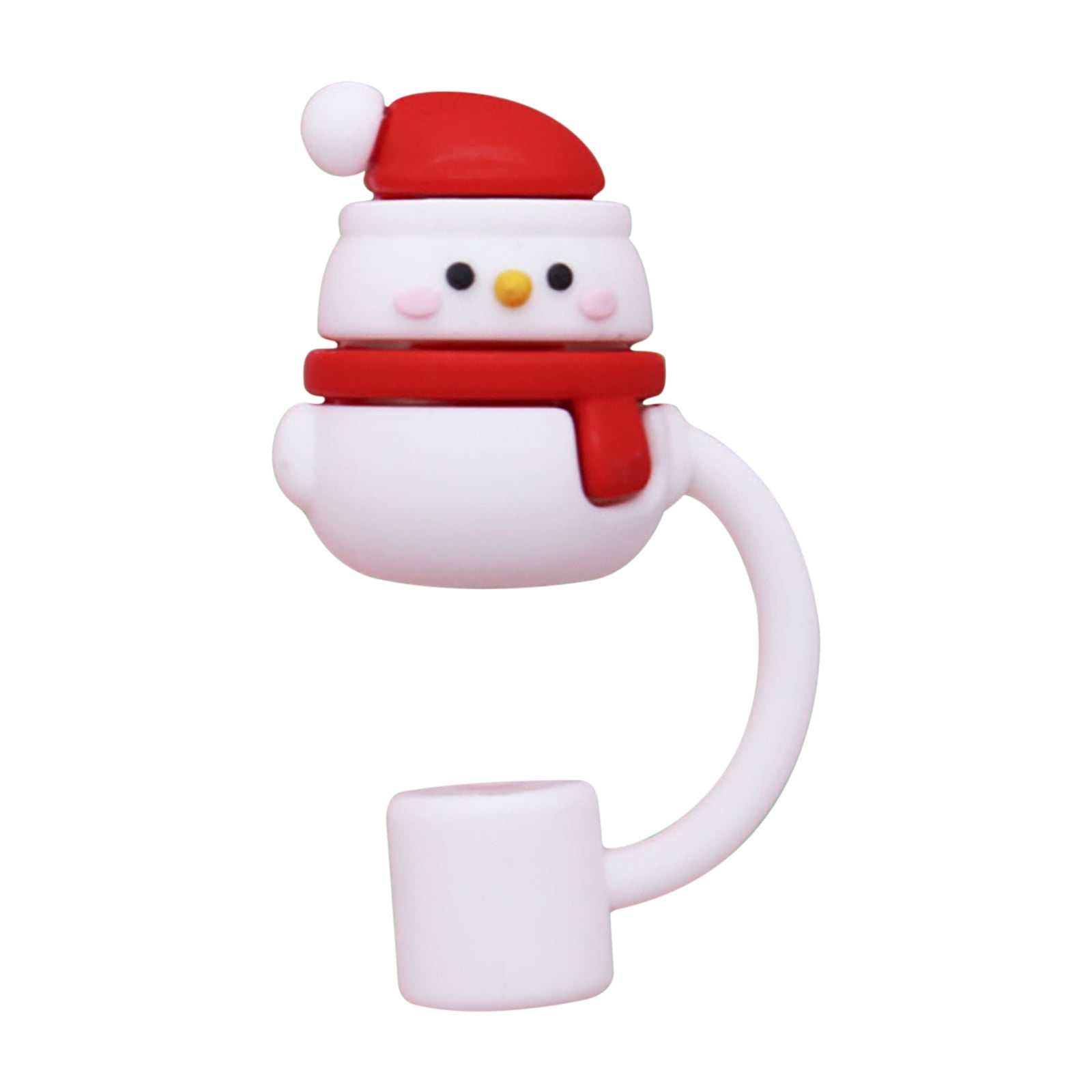 Hibiscsu Christmas Straw Cover Caps for Cup,Silicone Straw Toppers Cute ...