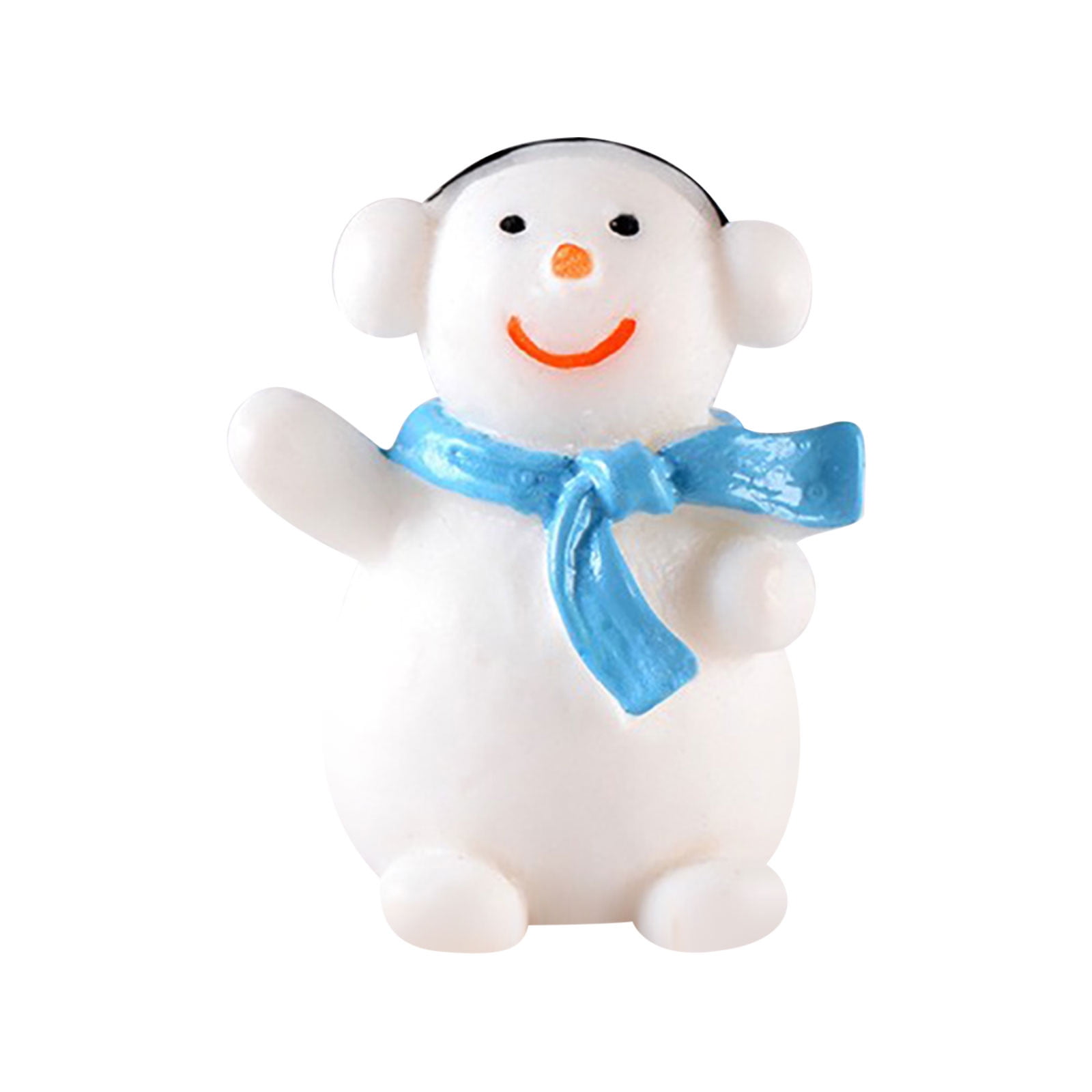dajkiuy Mini Snowman Figurines,Christmas Miniature Snowman, Resin ...