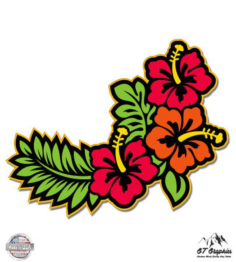 Hibiscus - 12" Vinyl Sticker Waterproof Decal - Walmart.com
