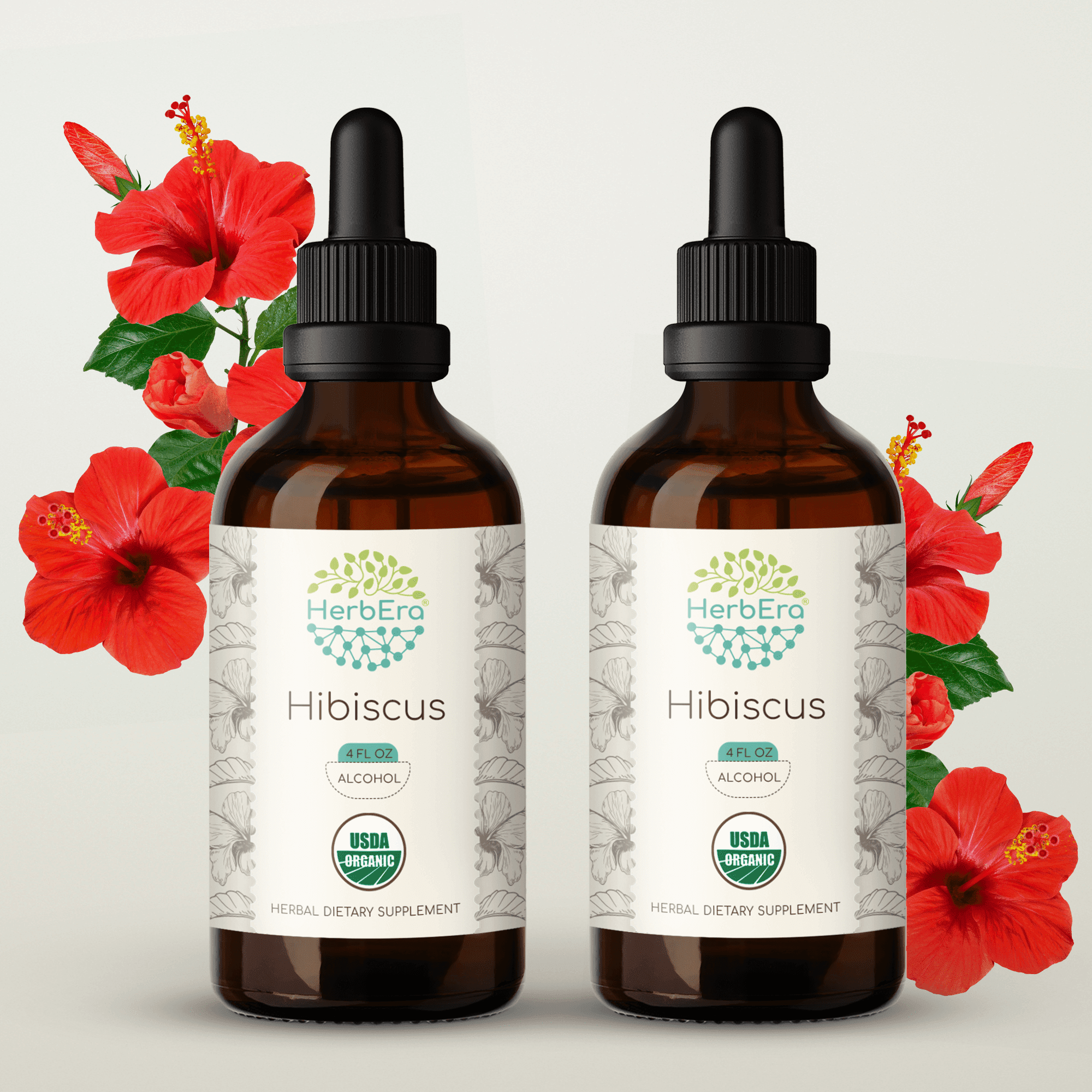 Hibiscus Alcohol Herbal Extract Tincture, Super-Concentrated Organic ...
