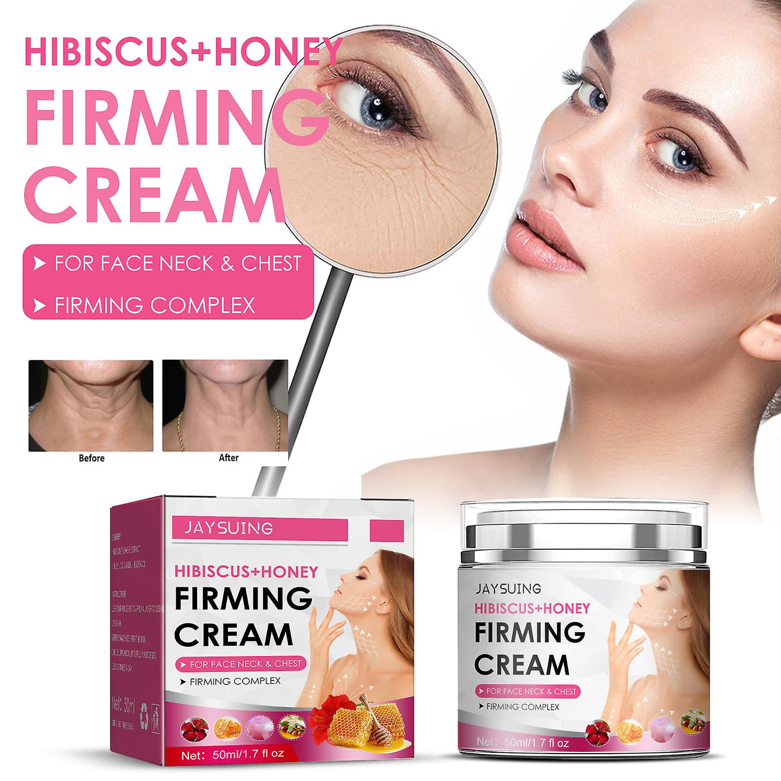 Hibiscus And Honey Firming Cream Face Neck Firming Cream Anti Wrinkle ...