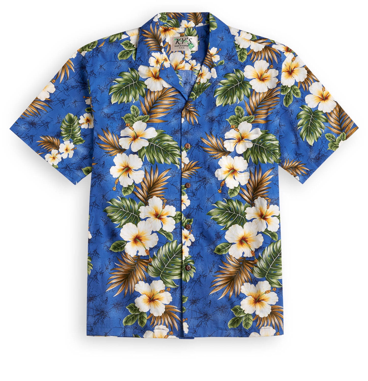 Hibiscus Bay Hawaiian Shirt, Summer Aloha Beach Shirt, Unisex Button ...
