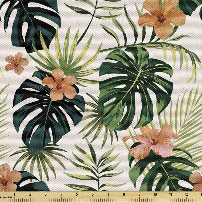 hibiscus pattern fabric