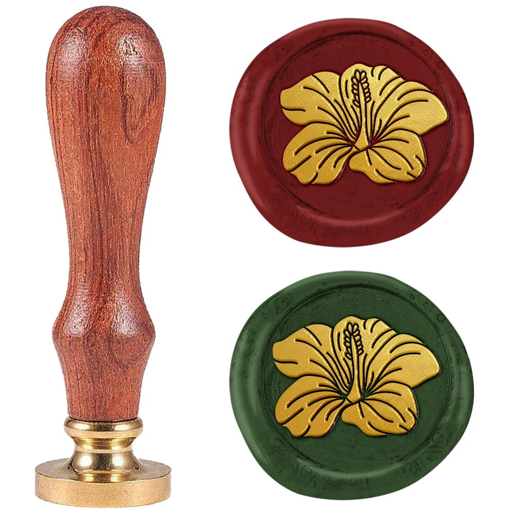 Hibiscus Flower 1" Wax Seal Stamp Vintage Sealing Stamps Removable ...