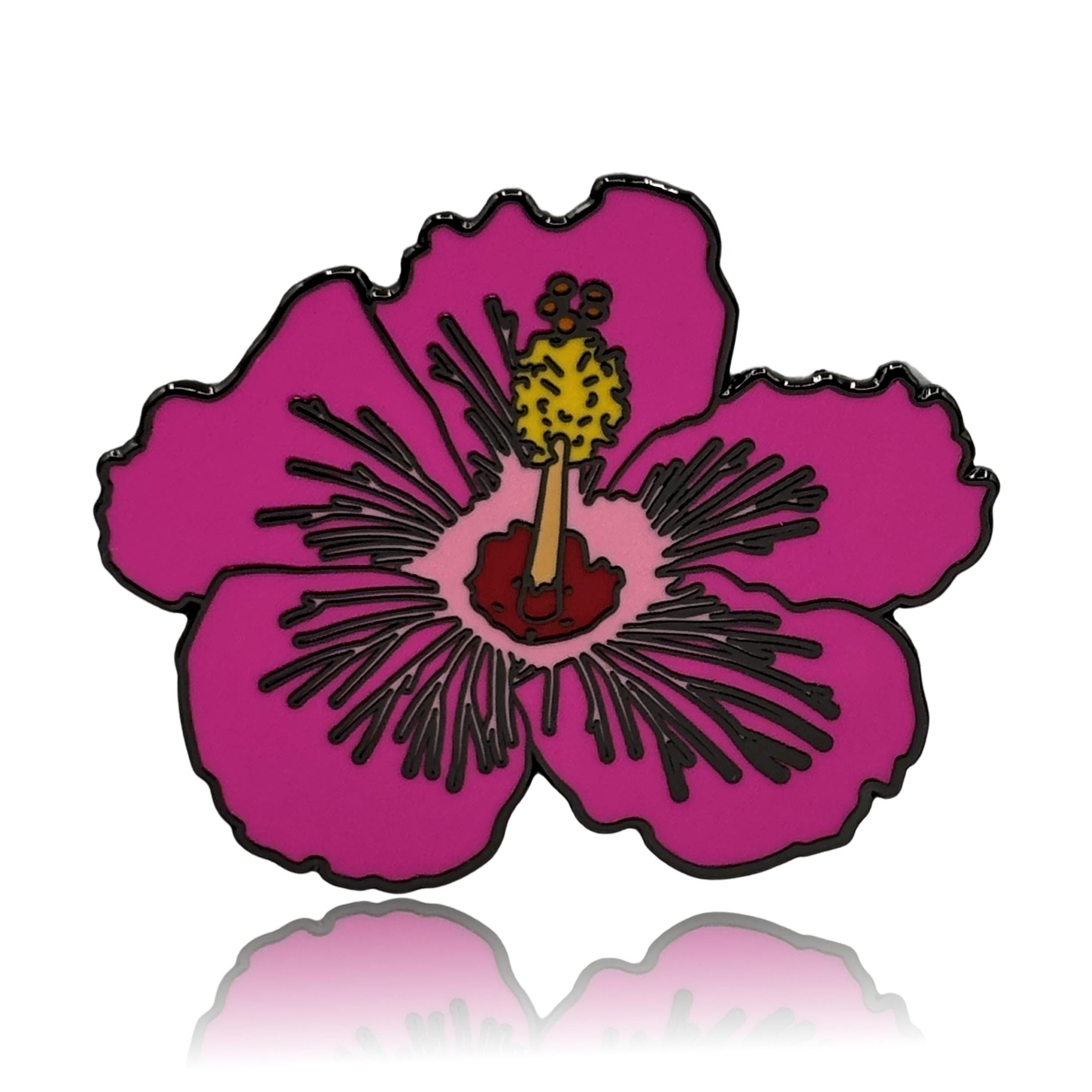 Hibiscus Flower Enamel Pin - Walmart.com