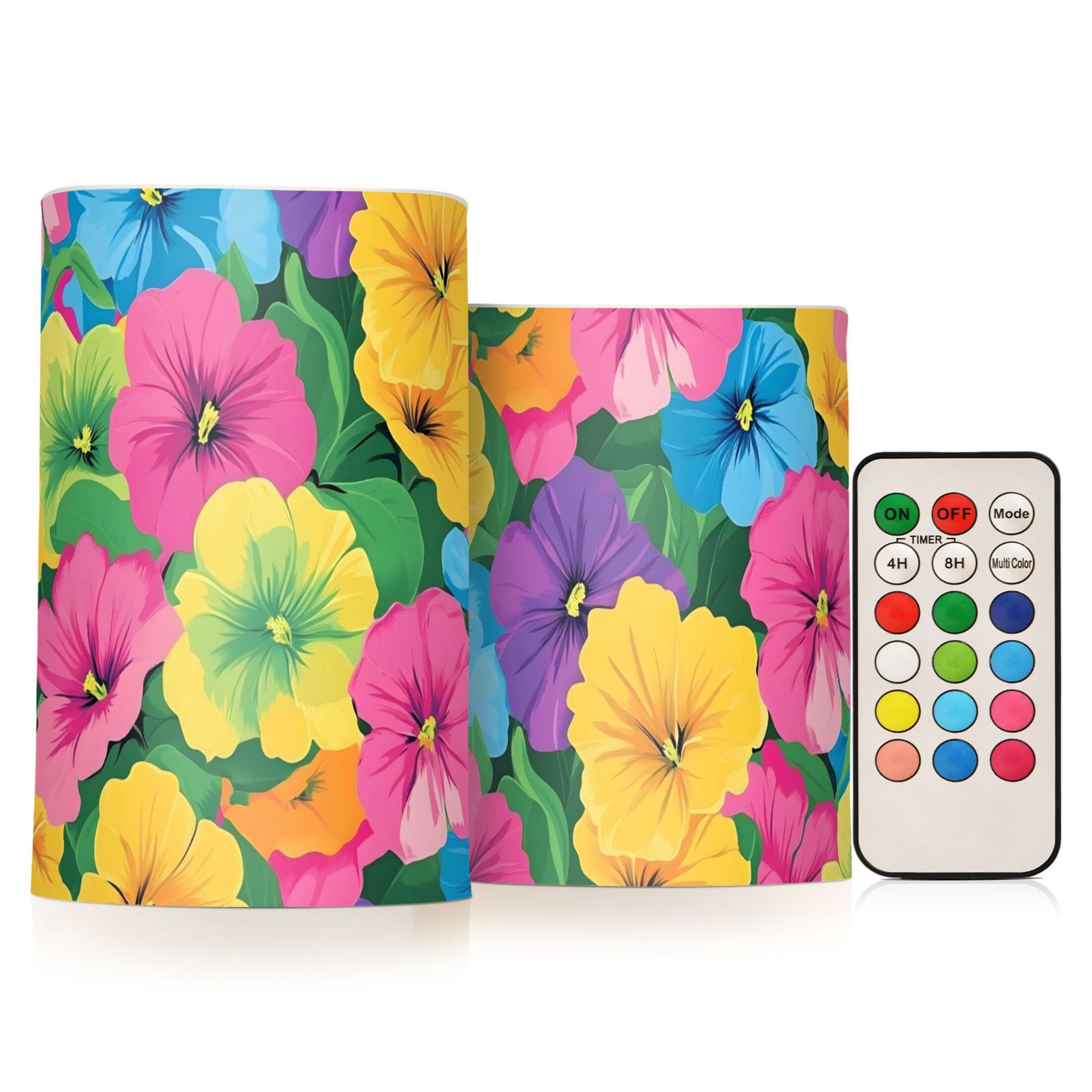 Hibiscus Flower Simple Flickering Flameless Candles Battery Operated ...