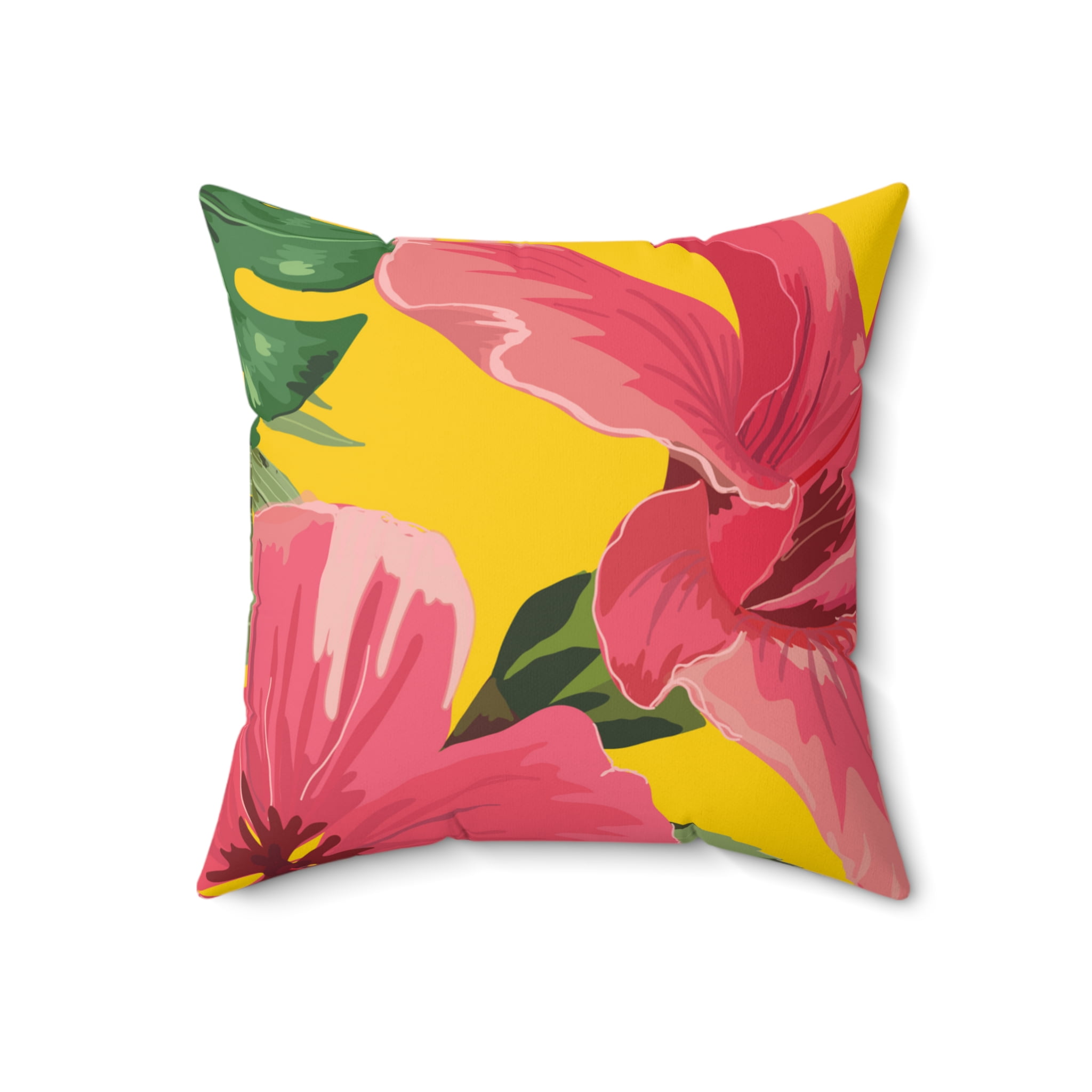 Hibiscus Flower Square Pillow - Walmart.com