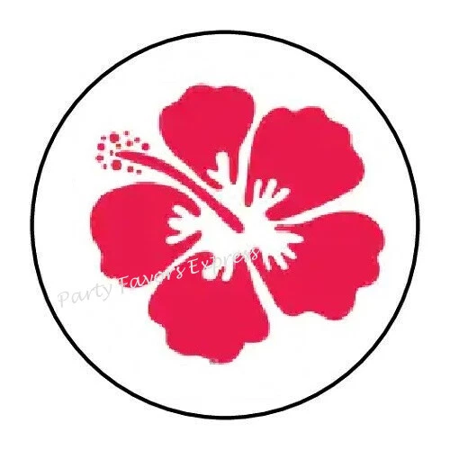 Hibiscus Flower Stickers Party Favors Phone Decal Water Bottle Stickers ...