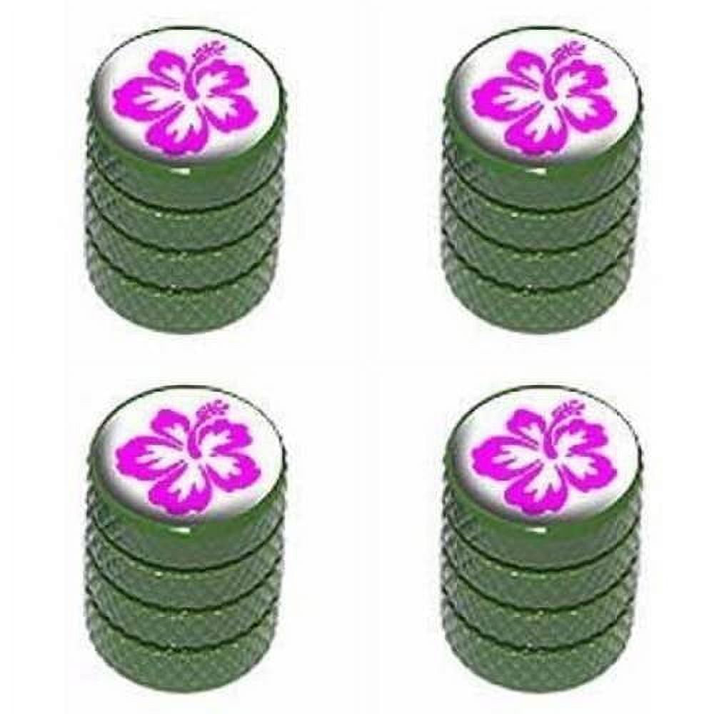 Hibiscus Flower Tire Rim Wheel Aluminum Valve Stem Caps, Multiple ...