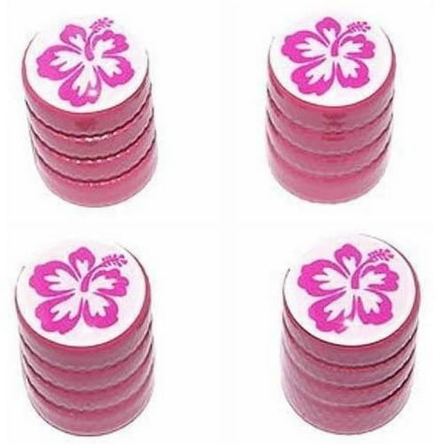 Hibiscus Flower Tire Rim Wheel Aluminum Valve Stem Caps, Multiple ...