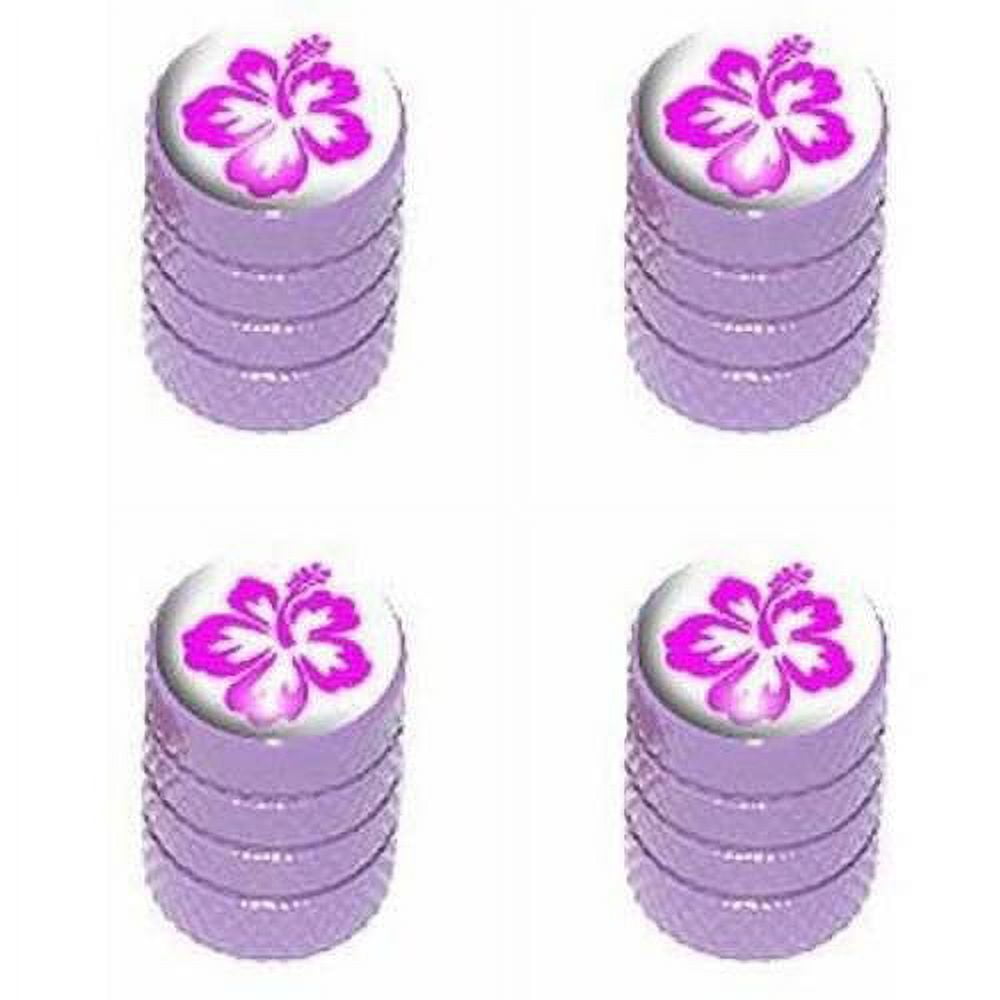 Hibiscus Flower Tire Rim Wheel Aluminum Valve Stem Caps, Multiple ...