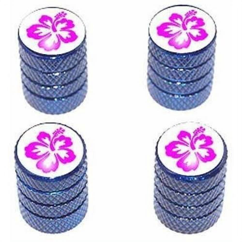 Hibiscus Flower Tire Rim Wheel Aluminum Valve Stem Caps, Multiple ...