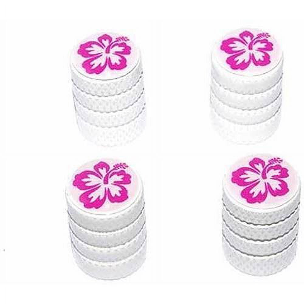 Hibiscus Flower Tire Rim Wheel Aluminum Valve Stem Caps, Multiple ...