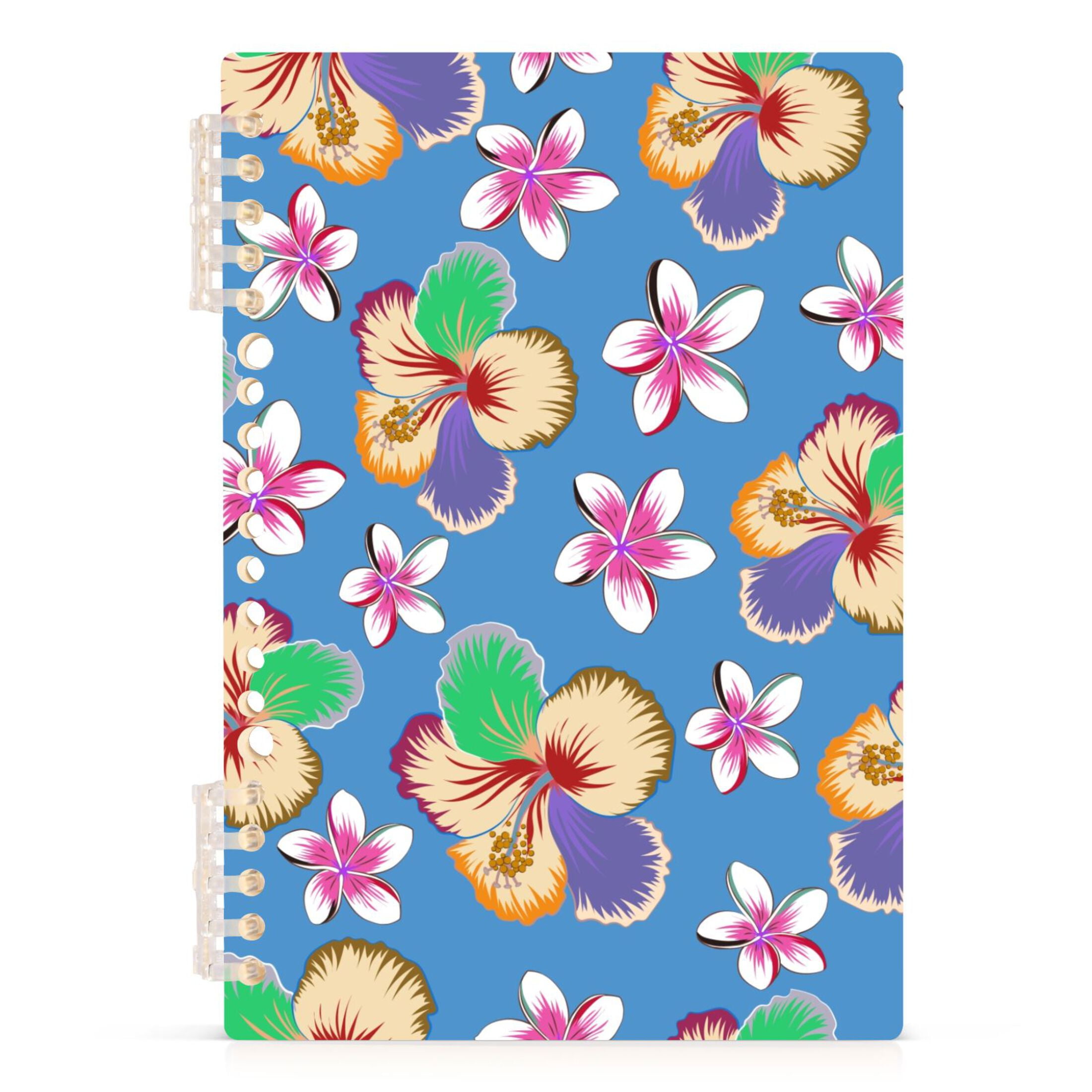 Hibiscus Flowers Floral Spiral Journal Notebook College Ruled Notebook ...