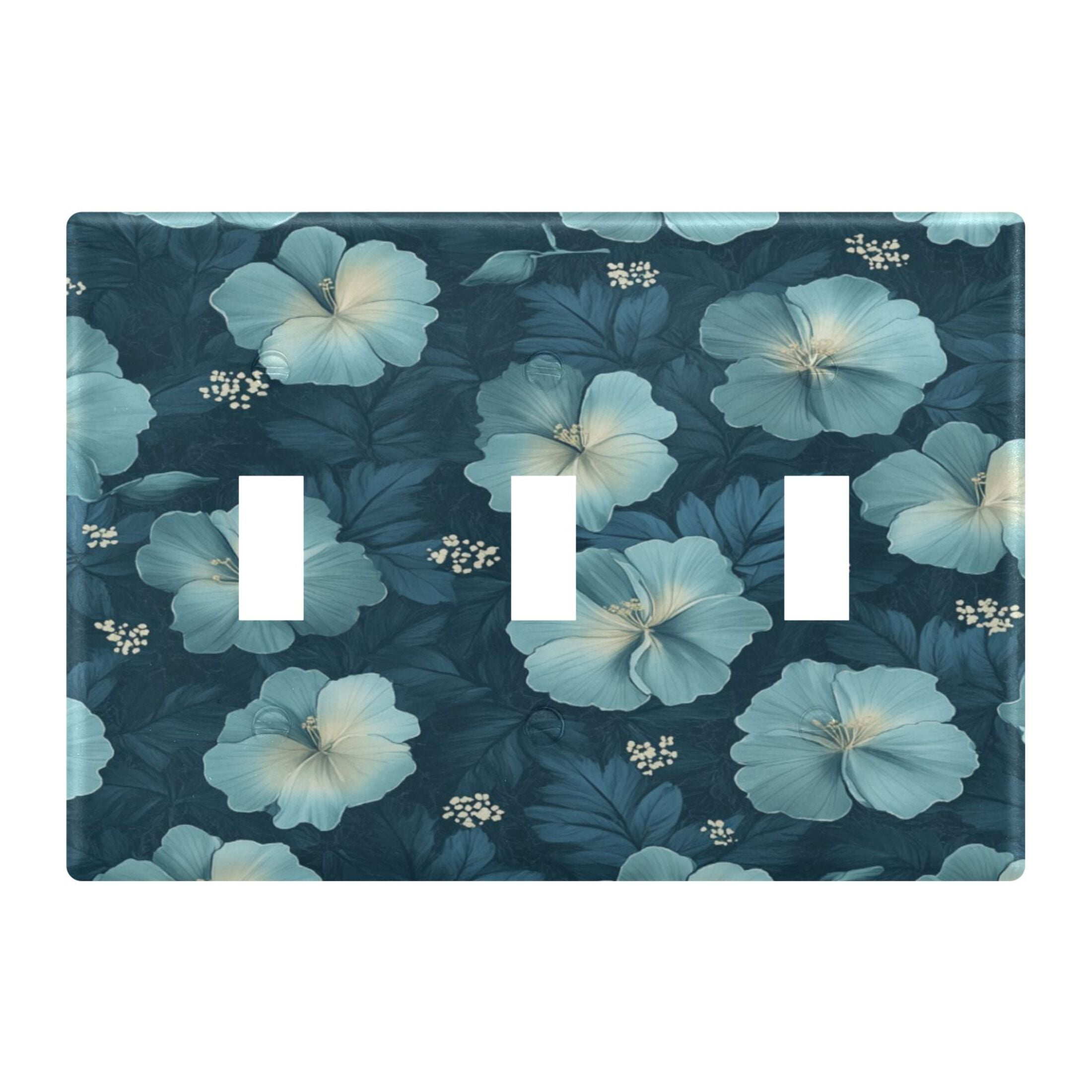 Hibiscus Flowers Leaves Light Switch Cover Electrical Outlet Cover ...