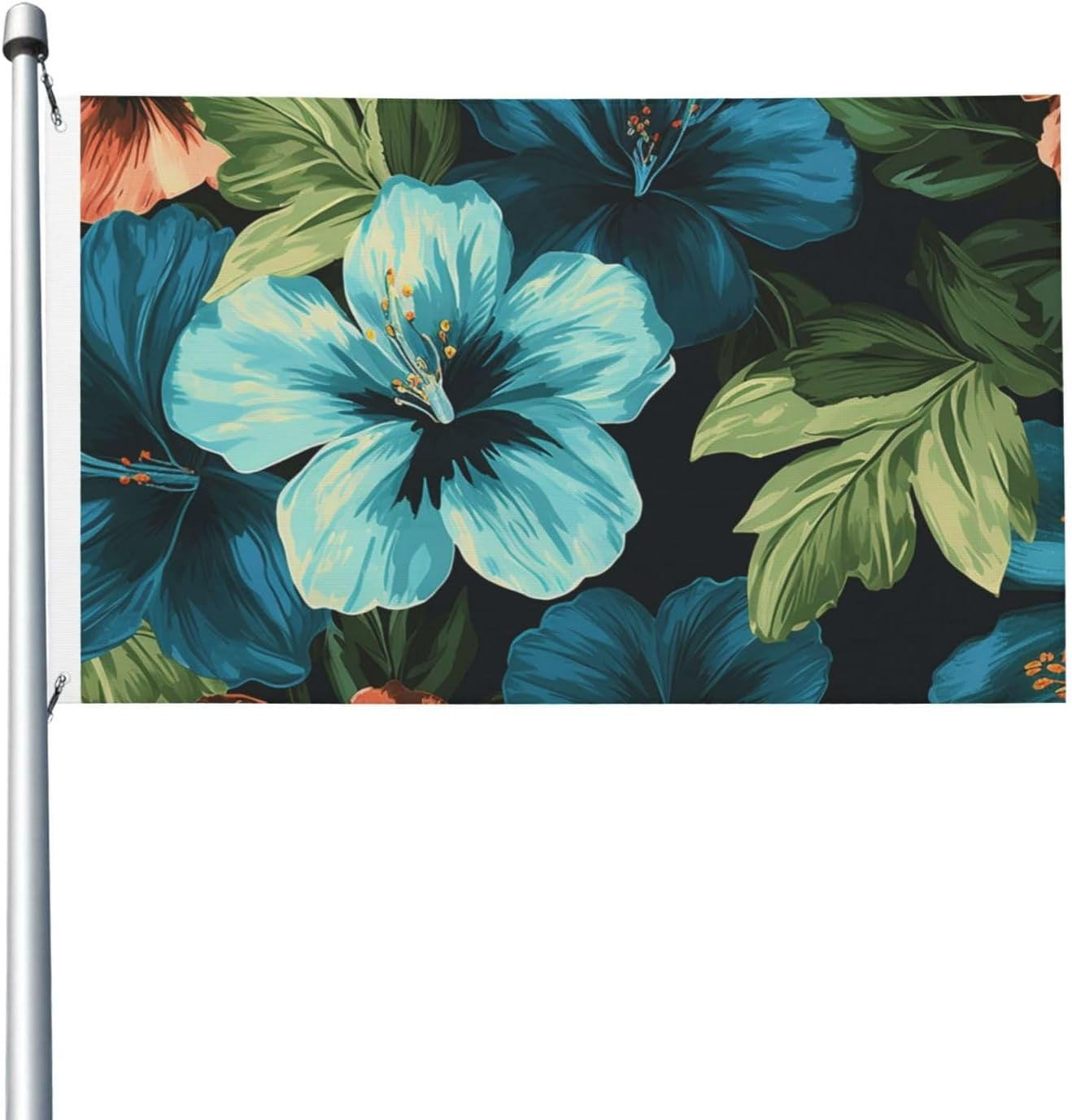 Hibiscus Flowers Pattern Garden Flag Welcome Flags for Outside Holiday ...