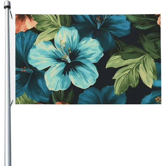 Hibiscus Flowers Pattern Garden Flag Welcome Flags for Outside Holiday ...