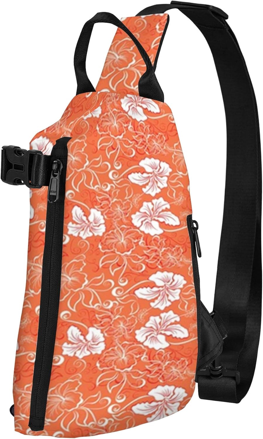 Hibiscus Flowers Theme,Crossbody Sling Backpack,Hawaiian Tropical ...