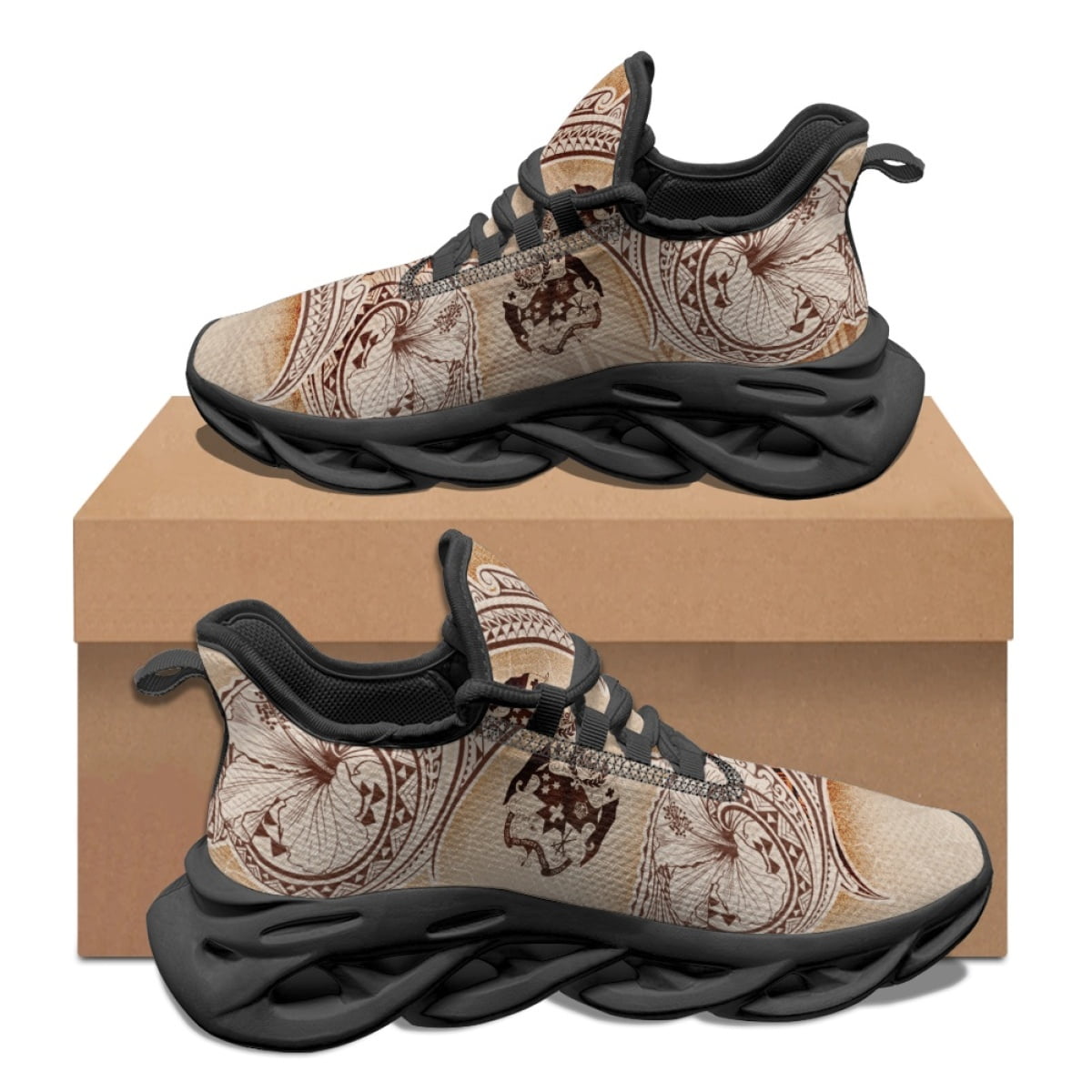 Hibiscus Flowers Vintage Style Woman Male Autumn Winter Outdoor Travel ...