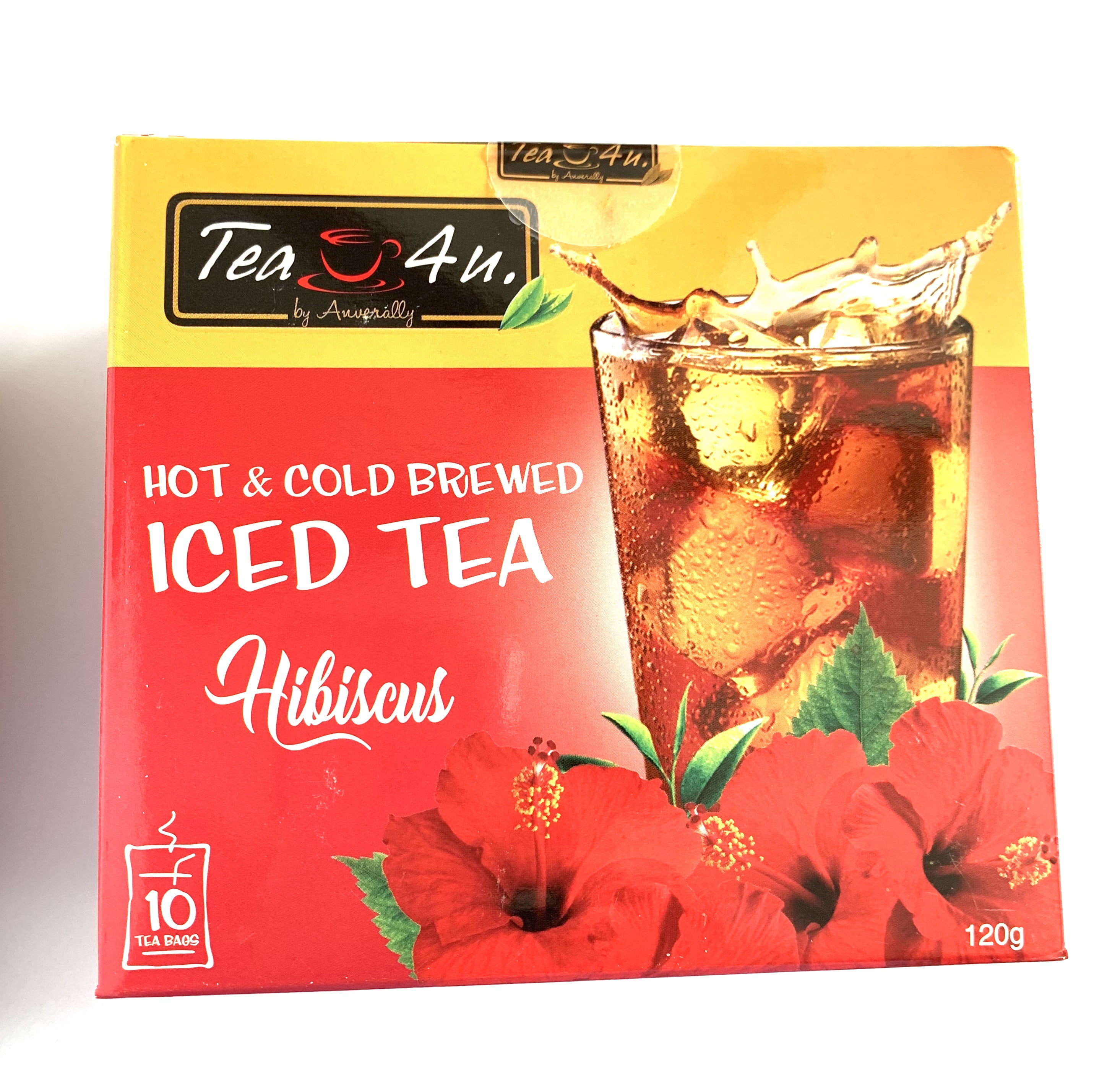 Hibiscus Iced Tea Bags - Hot & Cold Brewed|120 Gram Net |10 Foil Pouch ...