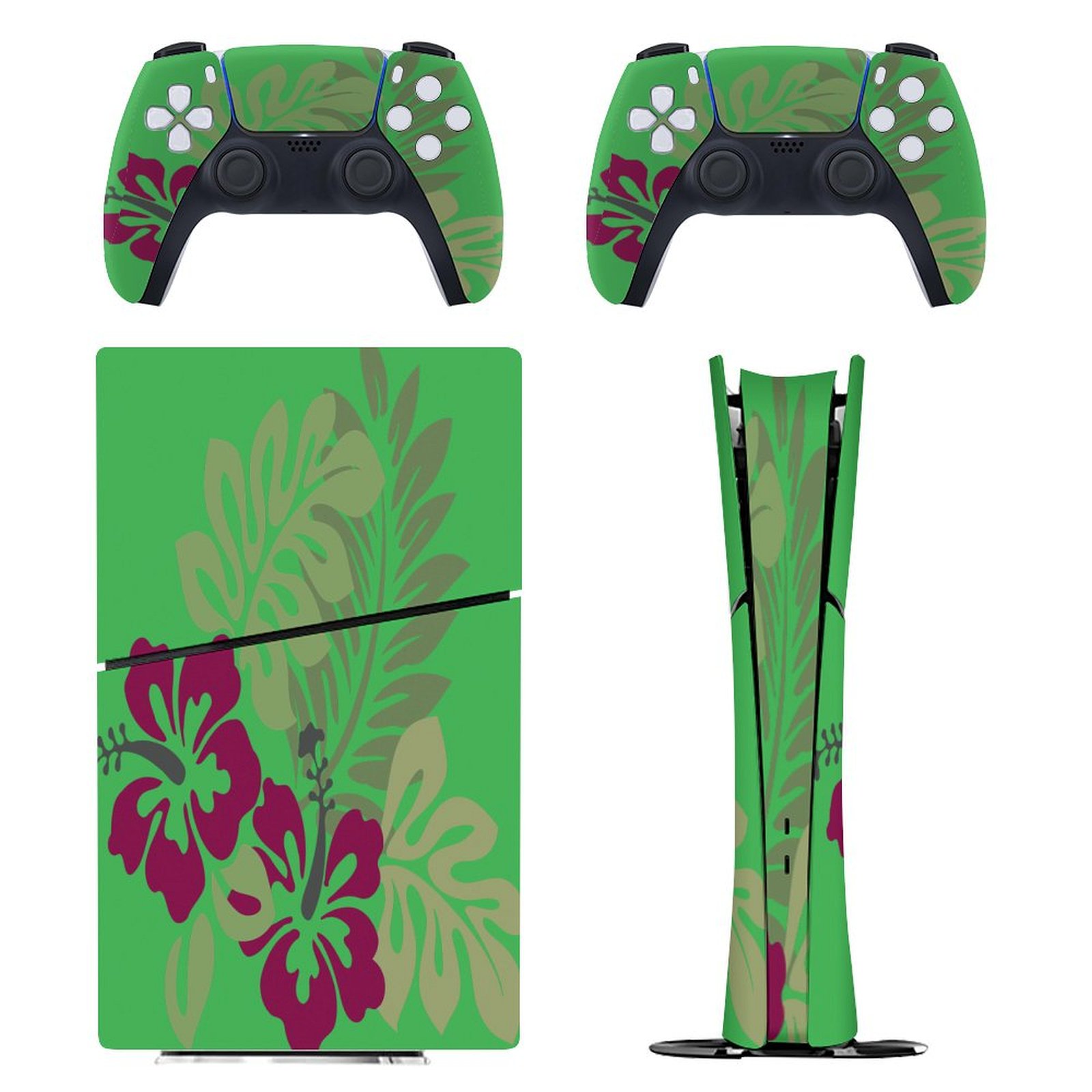 Hibiscus, Purple PS5/PS5 Slim Digital Disc Skin Sticker For Console And ...