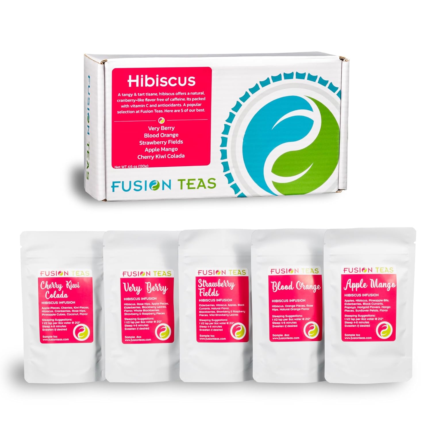 Hibiscus Sampler Set, A Tangy Variety of Hibiscus Loose-Leaf Ins, 5 ...
